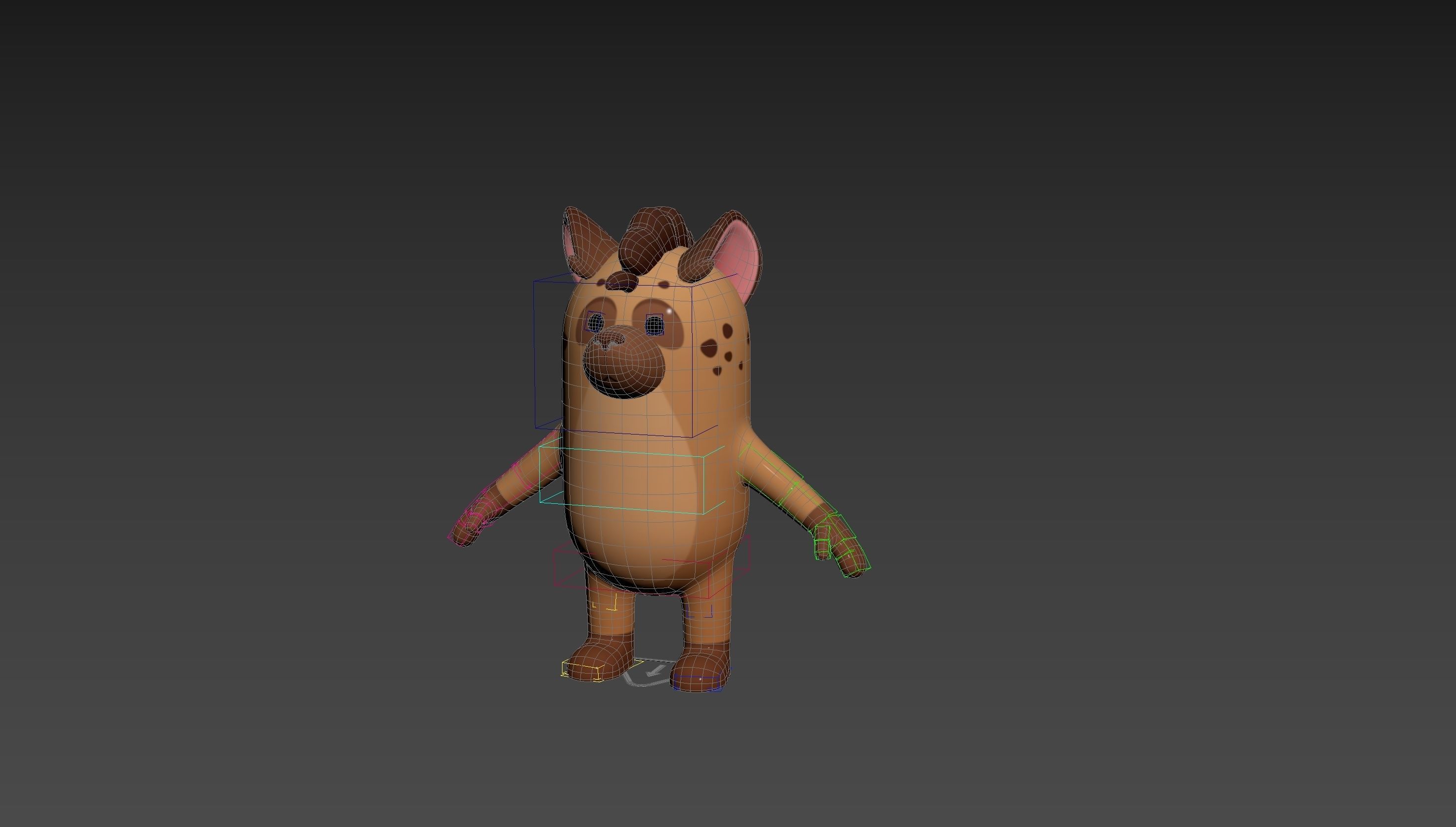 Rigged Hyena Character 3D model rigged | CGTrader