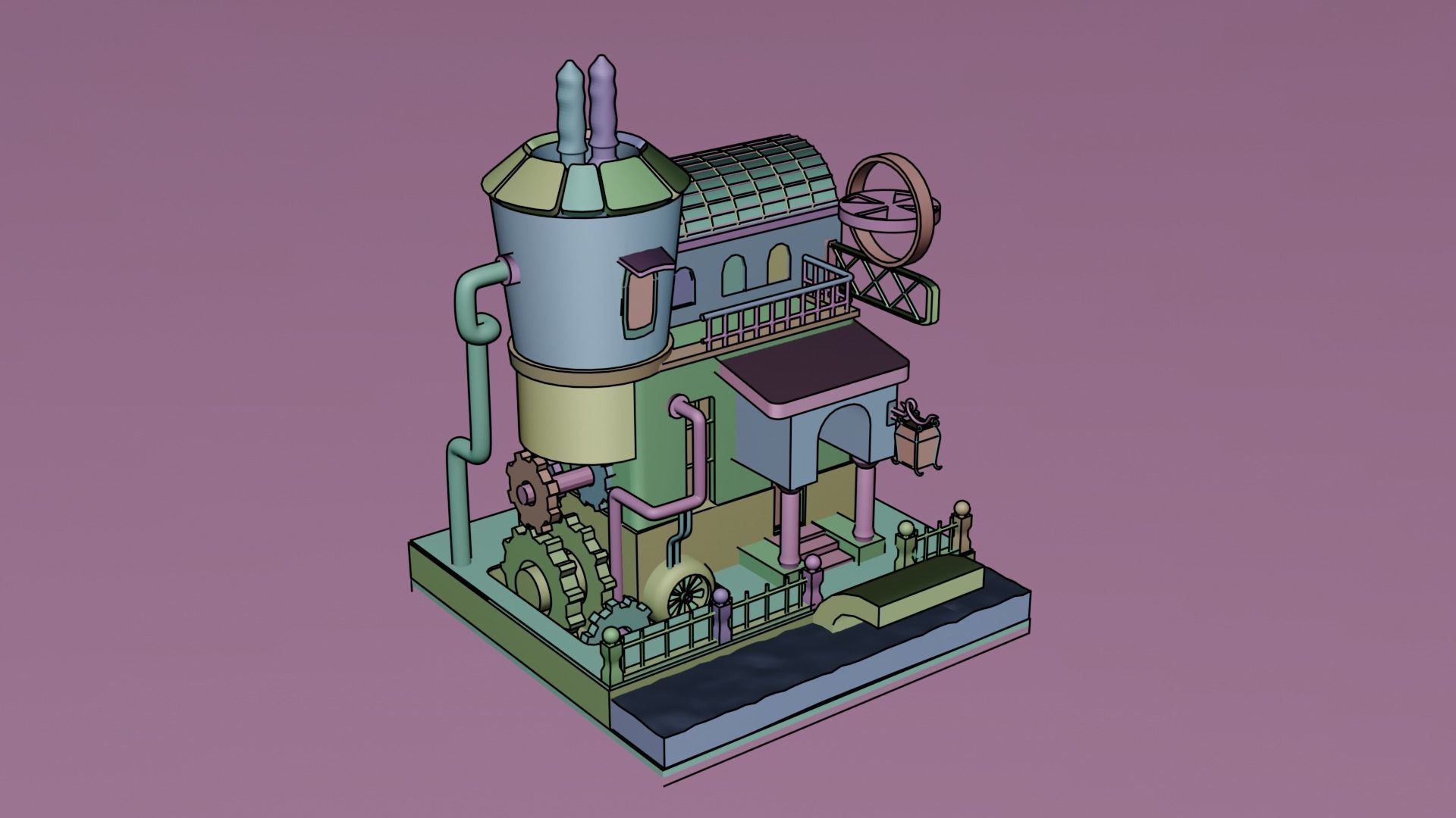 Steampunk Lab 3D model | CGTrader