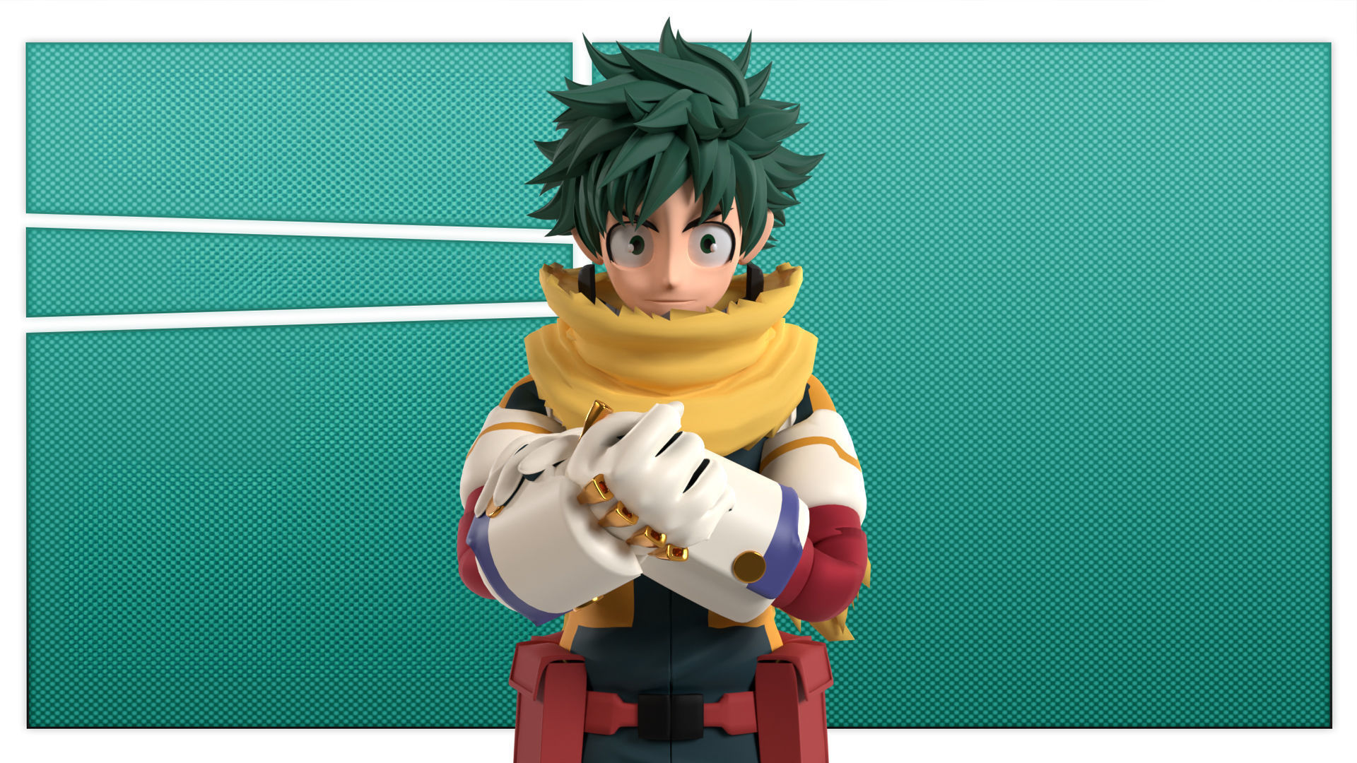Deku Zeta Suit - My Hero Academia 3D model rigged | CGTrader