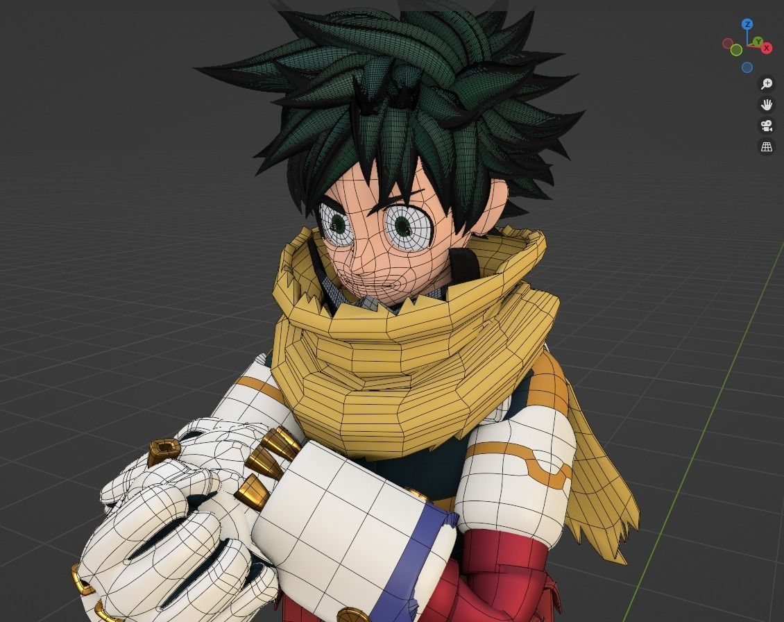 Deku Zeta Suit - My Hero Academia 3D model rigged | CGTrader