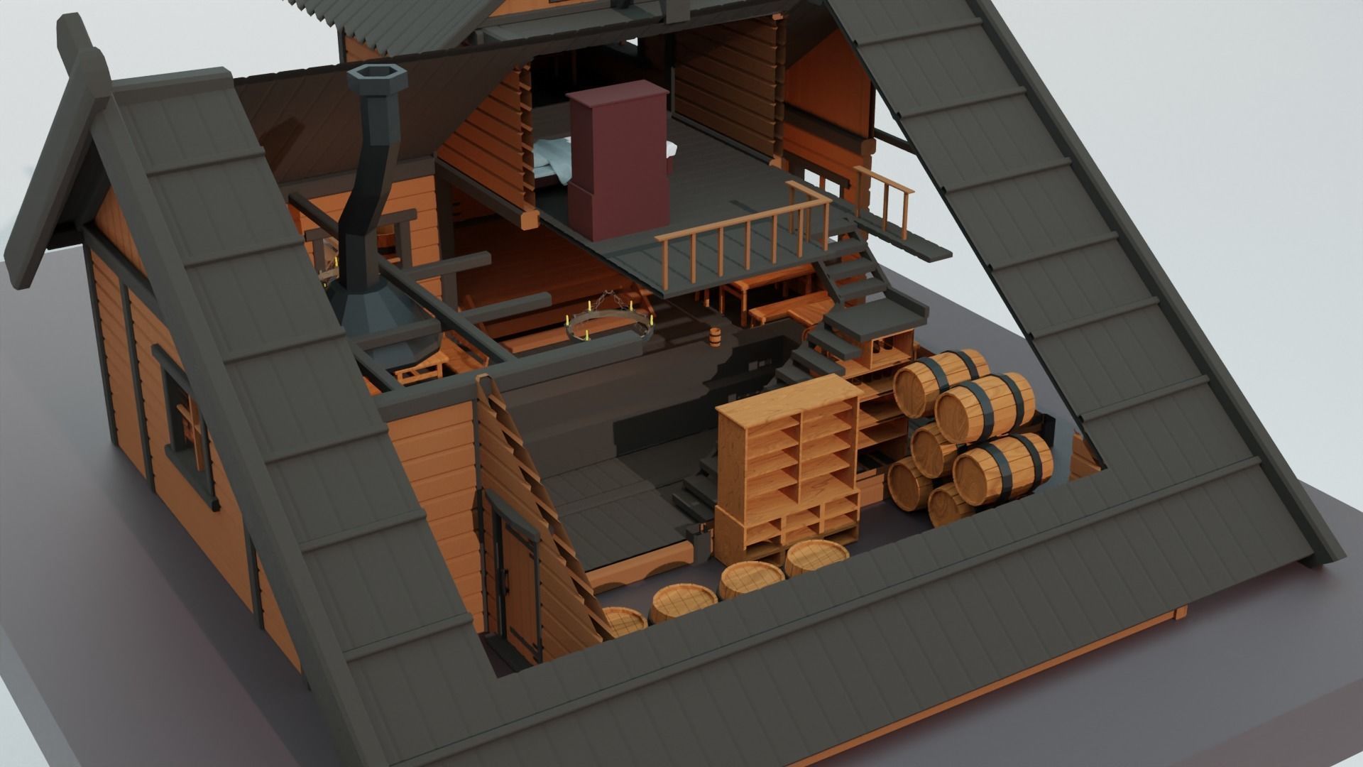 3D model Tavern 3D model VR / AR / low-poly | CGTrader