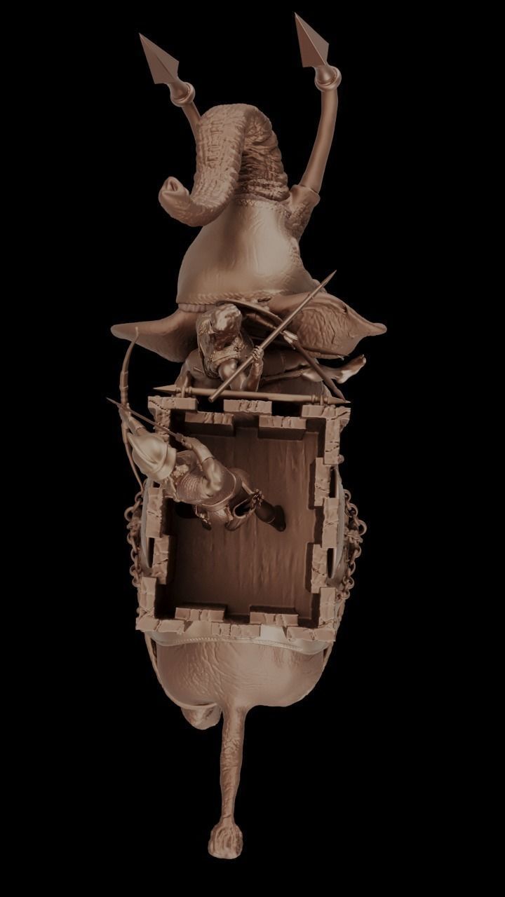 Carthaginian War Elephant 3D model 3D printable | CGTrader