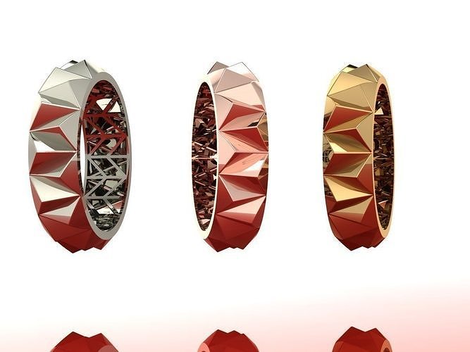 ring triangular 3D model 3D printable | CGTrader