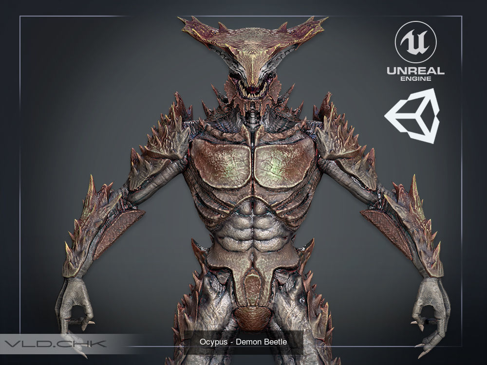 3D Model Collection Beetles - Demons Pack VR / AR / low-poly | CGTrader