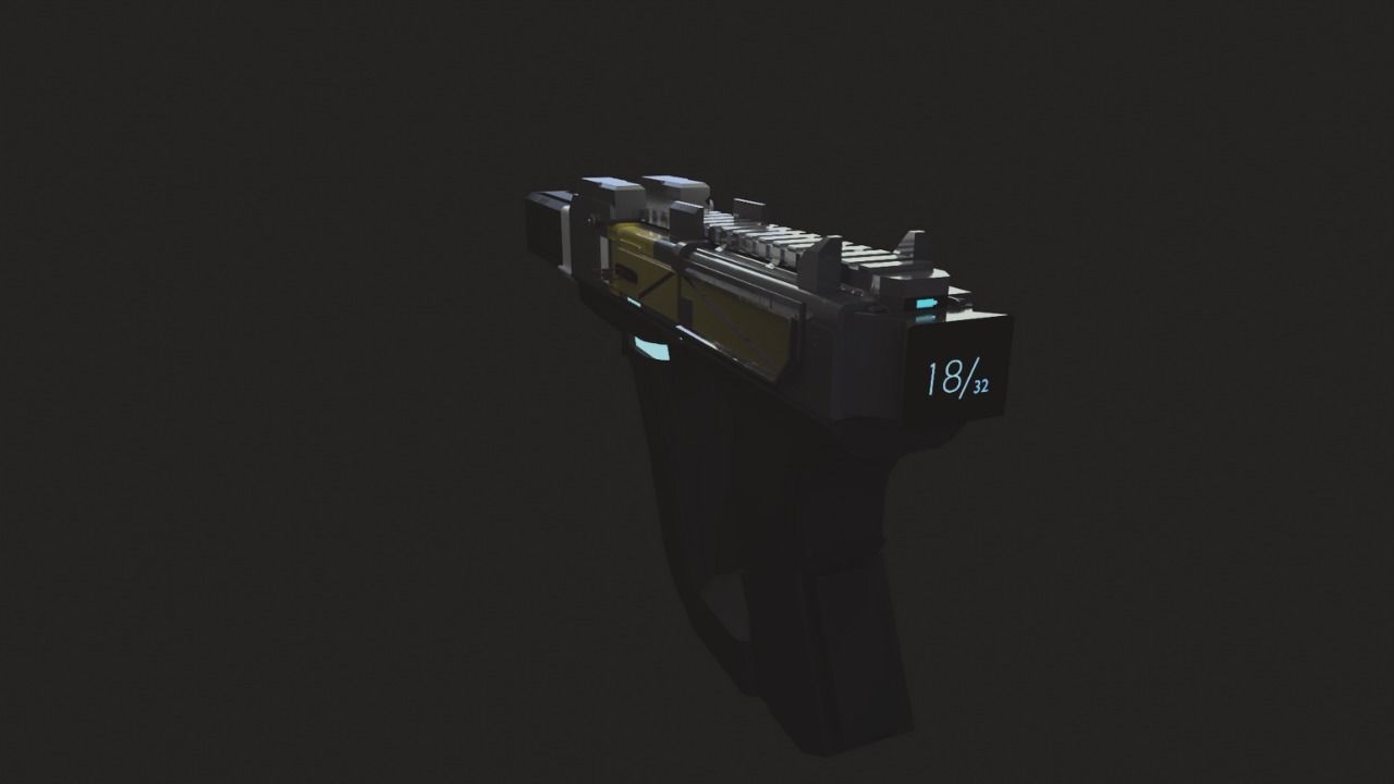Hs Cylinder Sci Fi SMG free VR / AR / low-poly 3D model | CGTrader