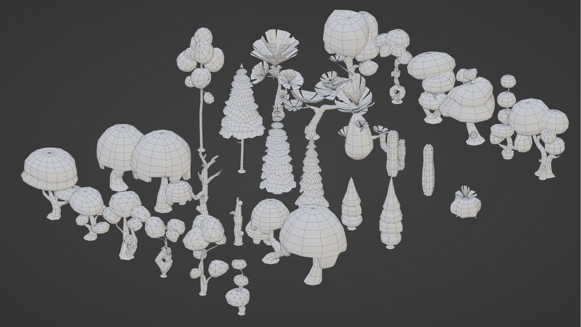 3D model Stylized tree asset pack VR / AR / low-poly | CGTrader