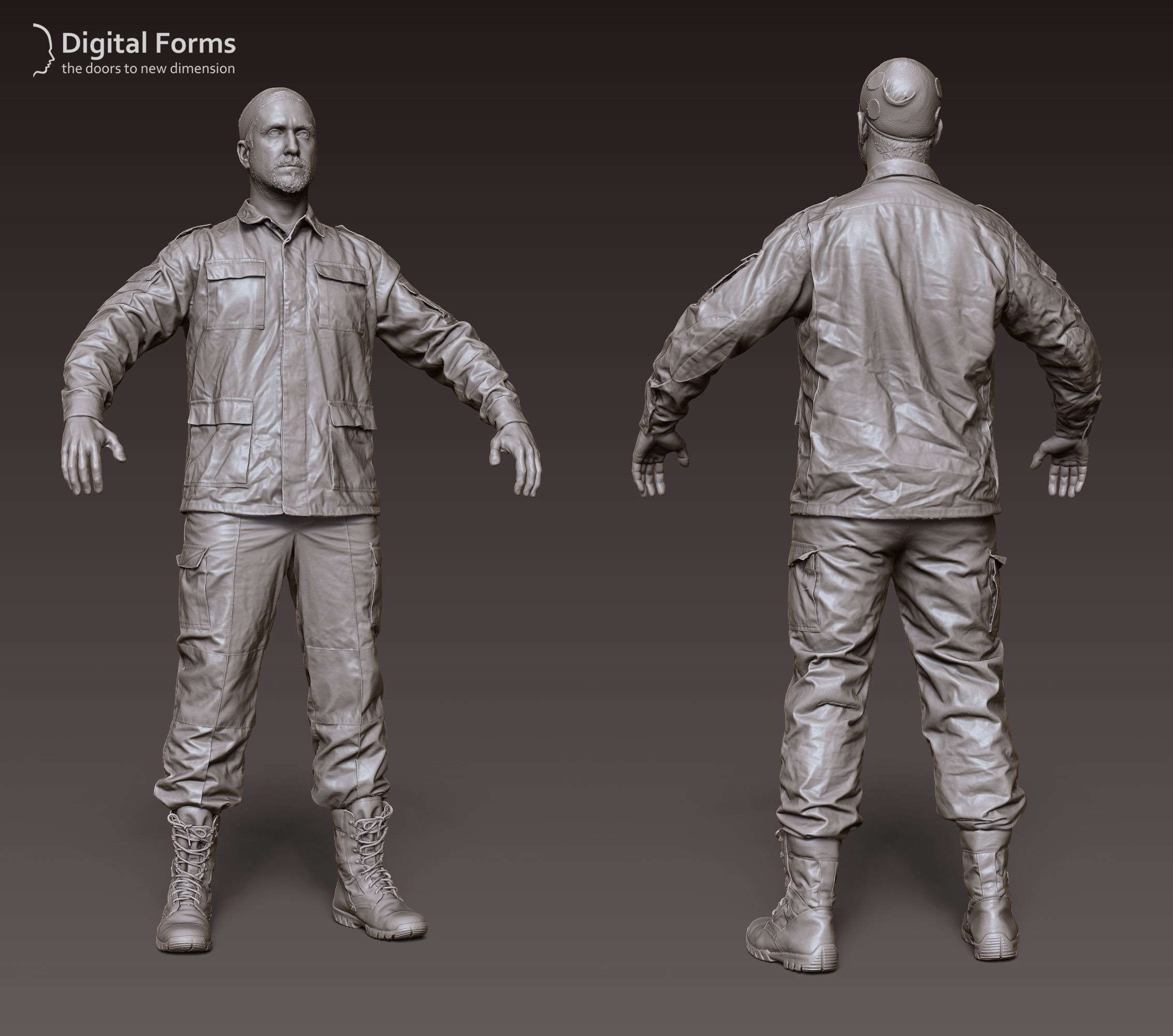 Russian uniform of the early 2000s 3D model | CGTrader