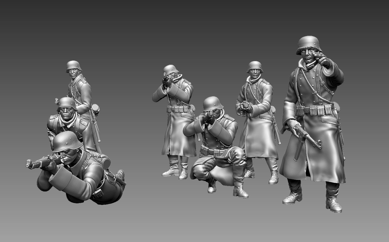 German soldiers 3D model 3D printable | CGTrader