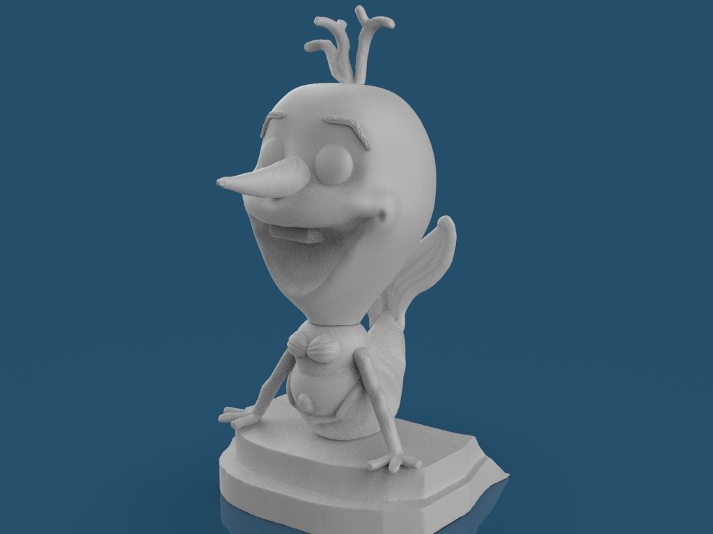 Olaf The Little Mermaid 3D model 3D printable | CGTrader