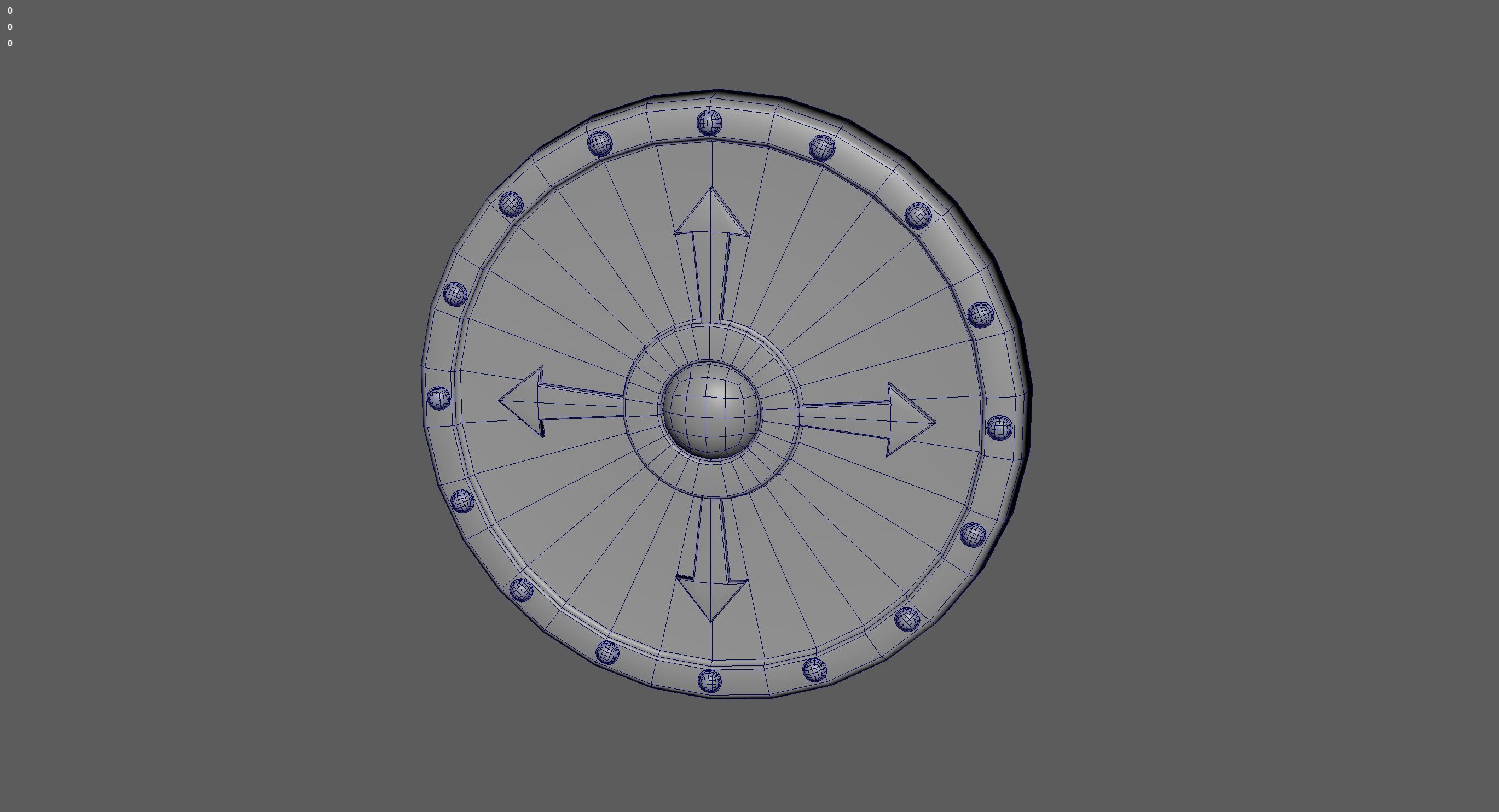 3D model Shield Game Asset for Mobile games Low-poly 3D model VR / AR ...