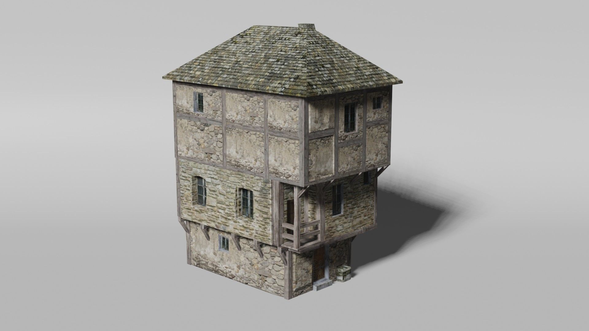 French medieval thirteenth century townhouse 3D model | CGTrader