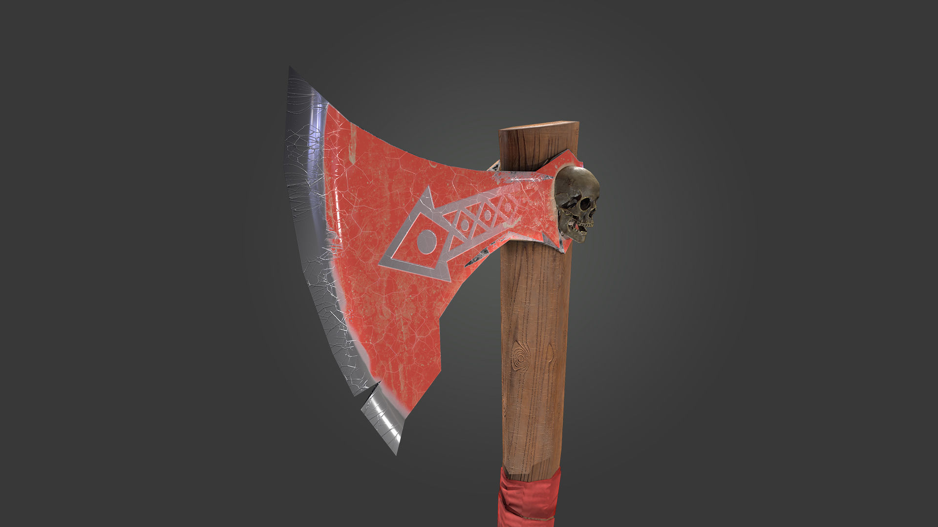 3D model Axe Game Asset for Mobile games Low-poly 3D model VR / AR ...
