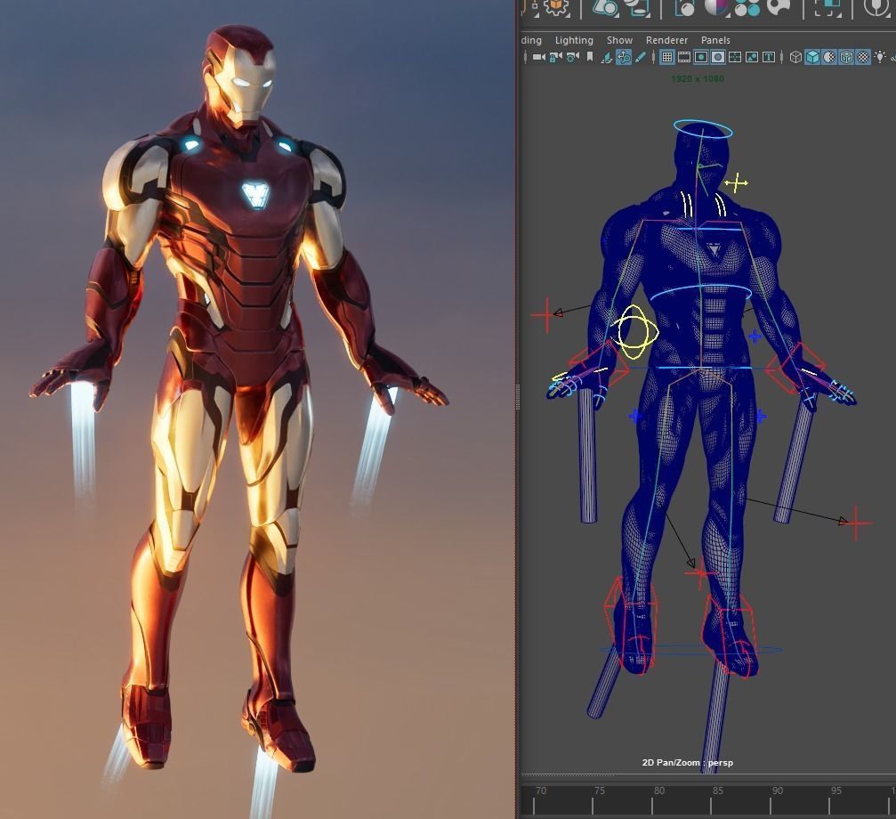 Iron Man New Suit 3D model rigged | CGTrader