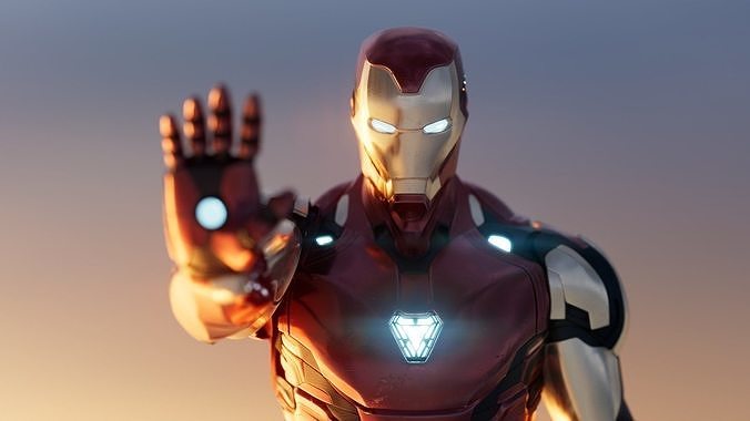 Iron Man New Suit 3D model rigged | CGTrader