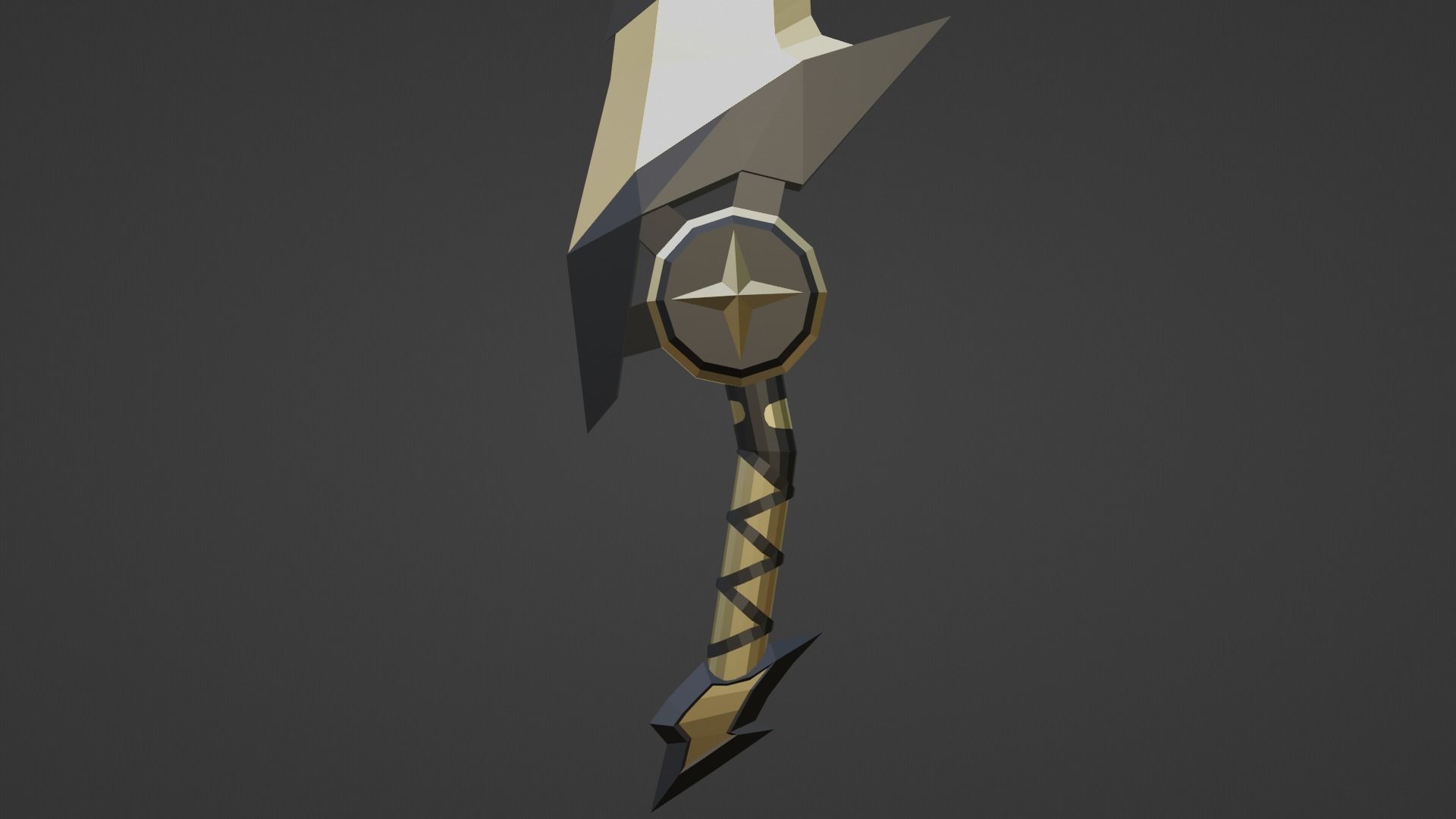 stylized golden double daggers free VR / AR / low-poly 3D model | CGTrader