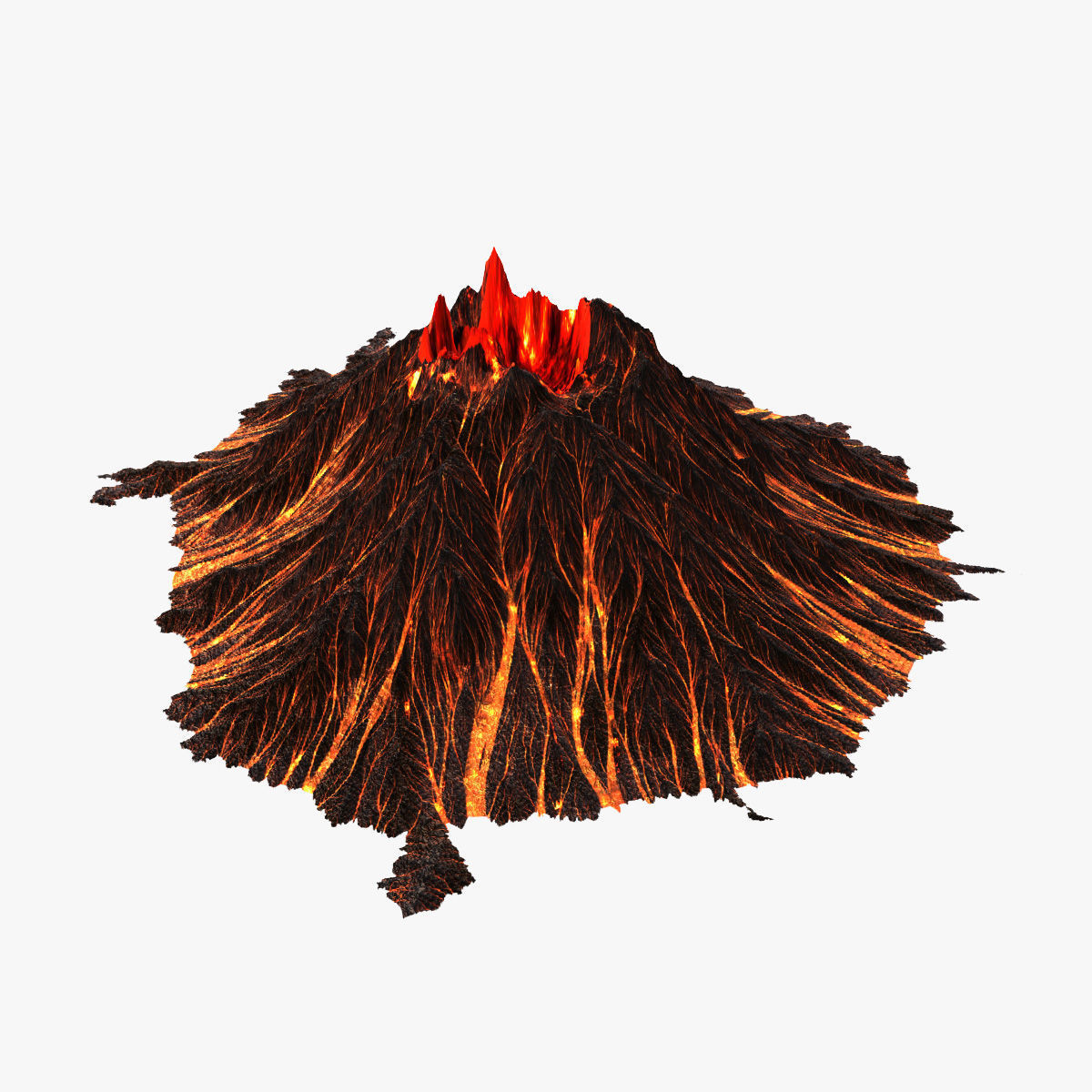 Volcano mountain 3D model | CGTrader