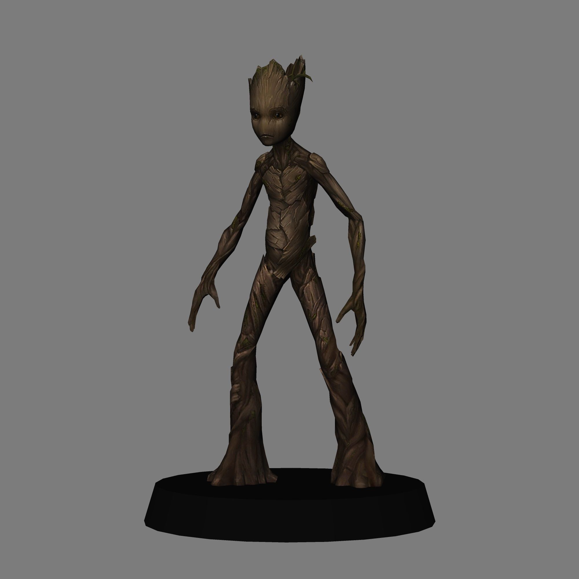 Teen Groot Avengers Endgame LOW POLY 3D model 3D printable | CGTrader