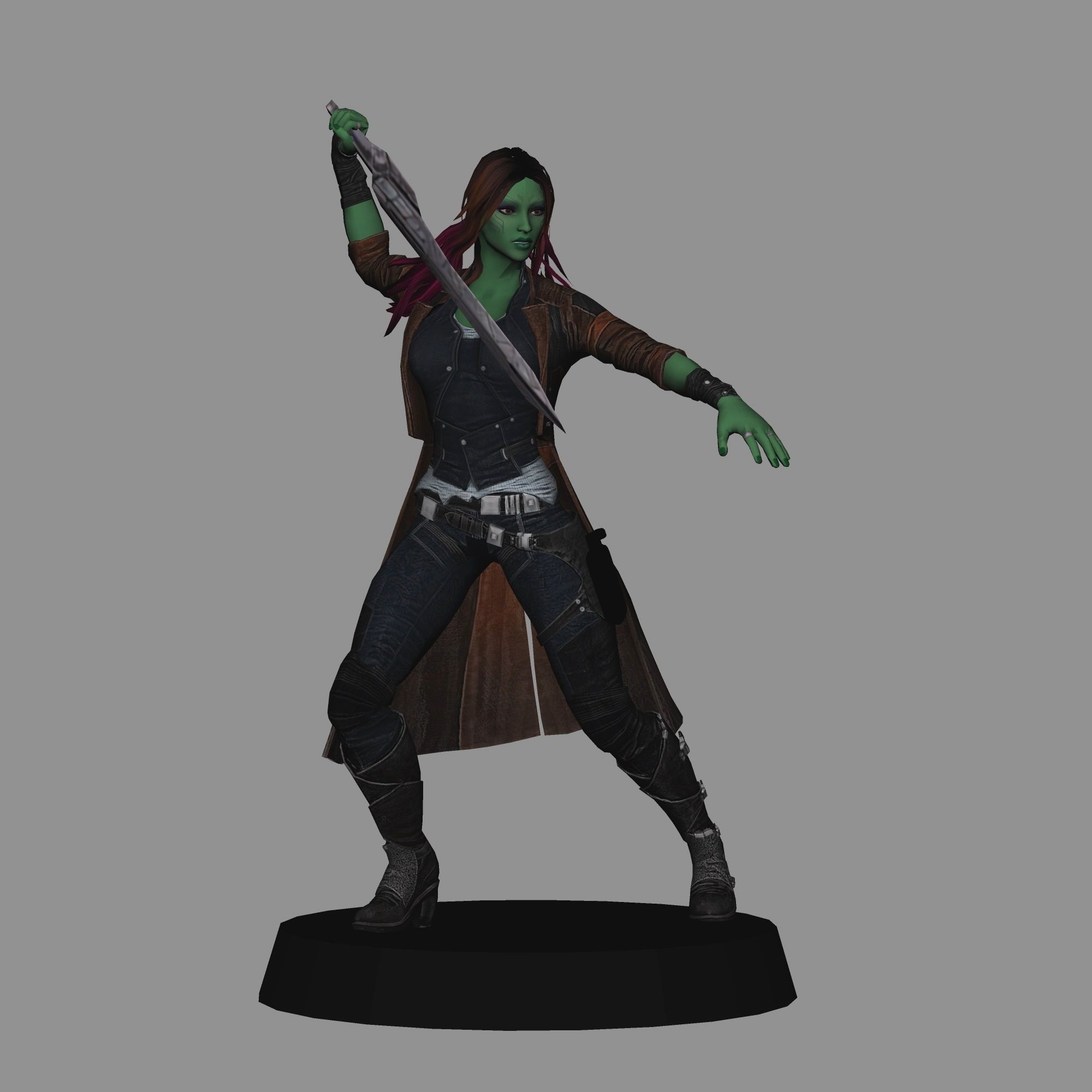 Gamora Avengers Infinity War LOW POLY 3D model 3D printable | CGTrader