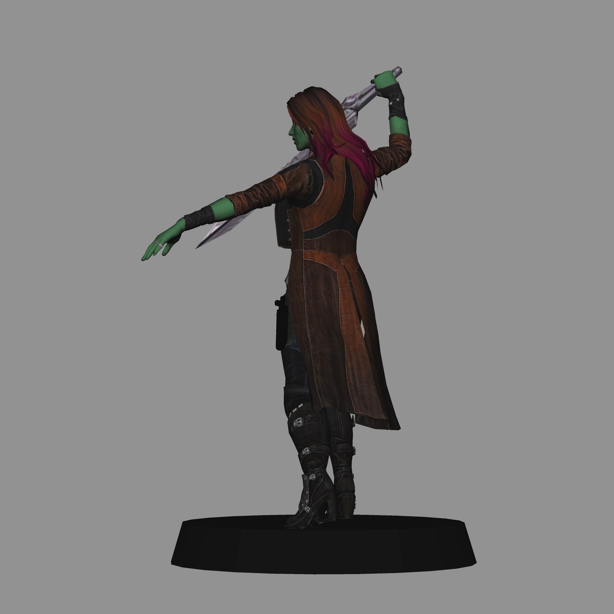 Gamora Avengers Infinity War LOW POLY 3D model 3D printable | CGTrader