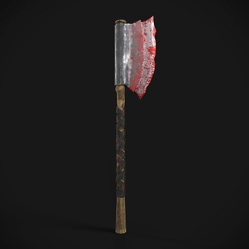 3D model Diablo Style Two Handed Cleaver w 2 length 2 color VR / AR ...