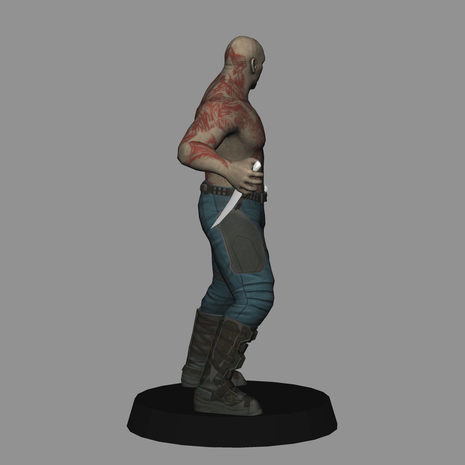 Drax Avengers Endgame LOW POLY 3D model 3D printable | CGTrader