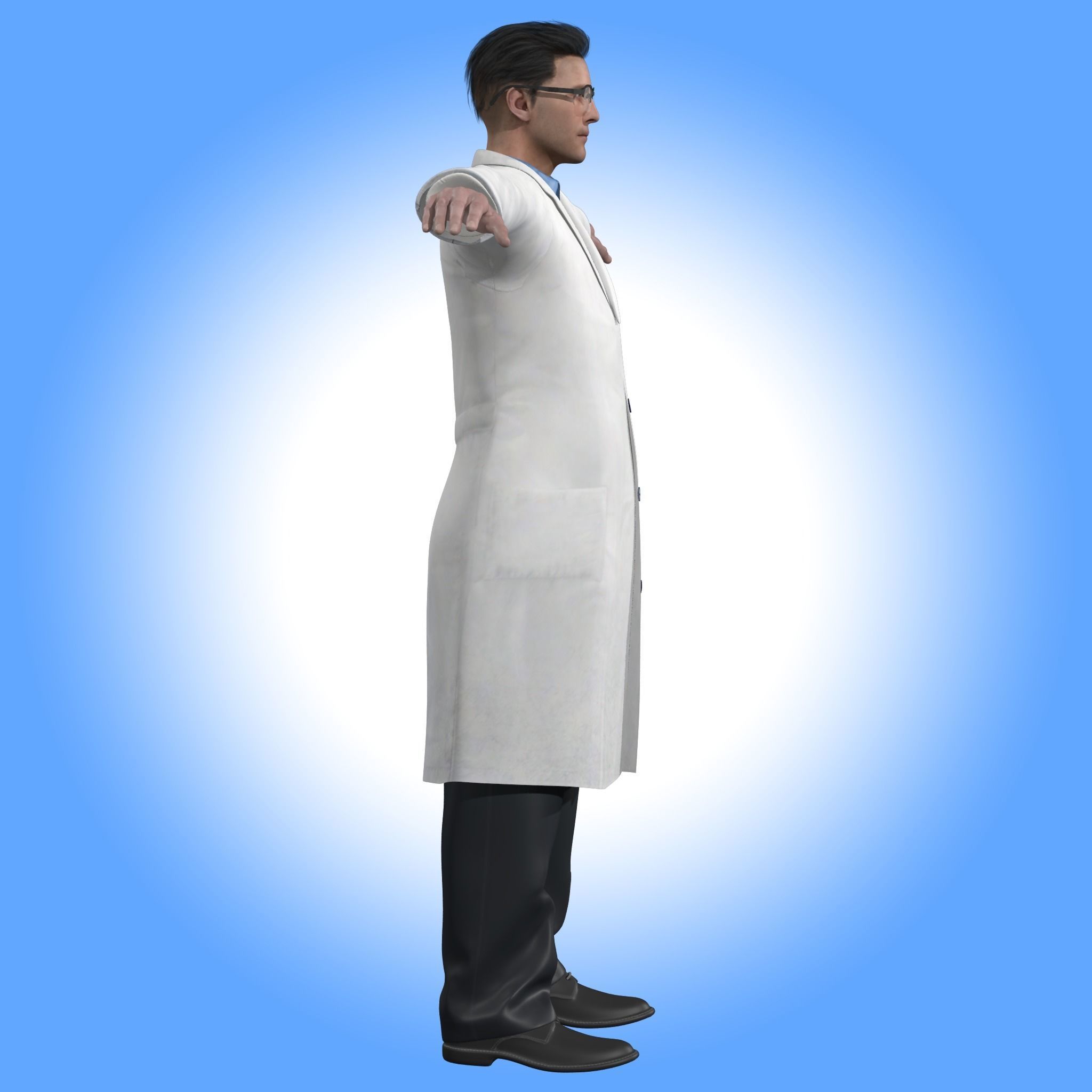 Scientist Doctor Rig 3D model rigged | CGTrader