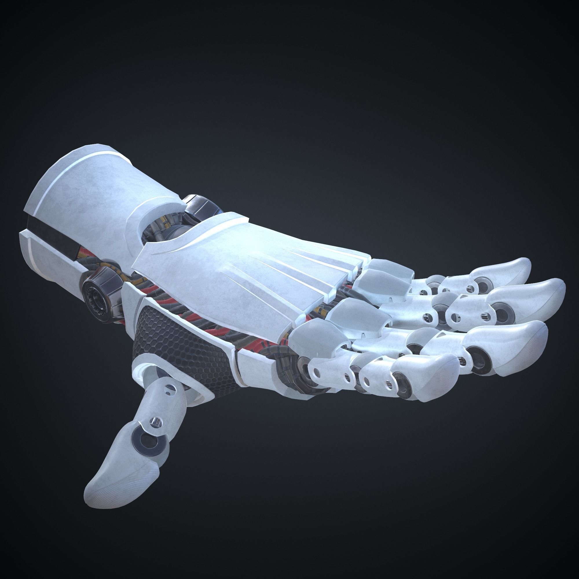 Sci-fi robotic hand 3D model rigged | CGTrader