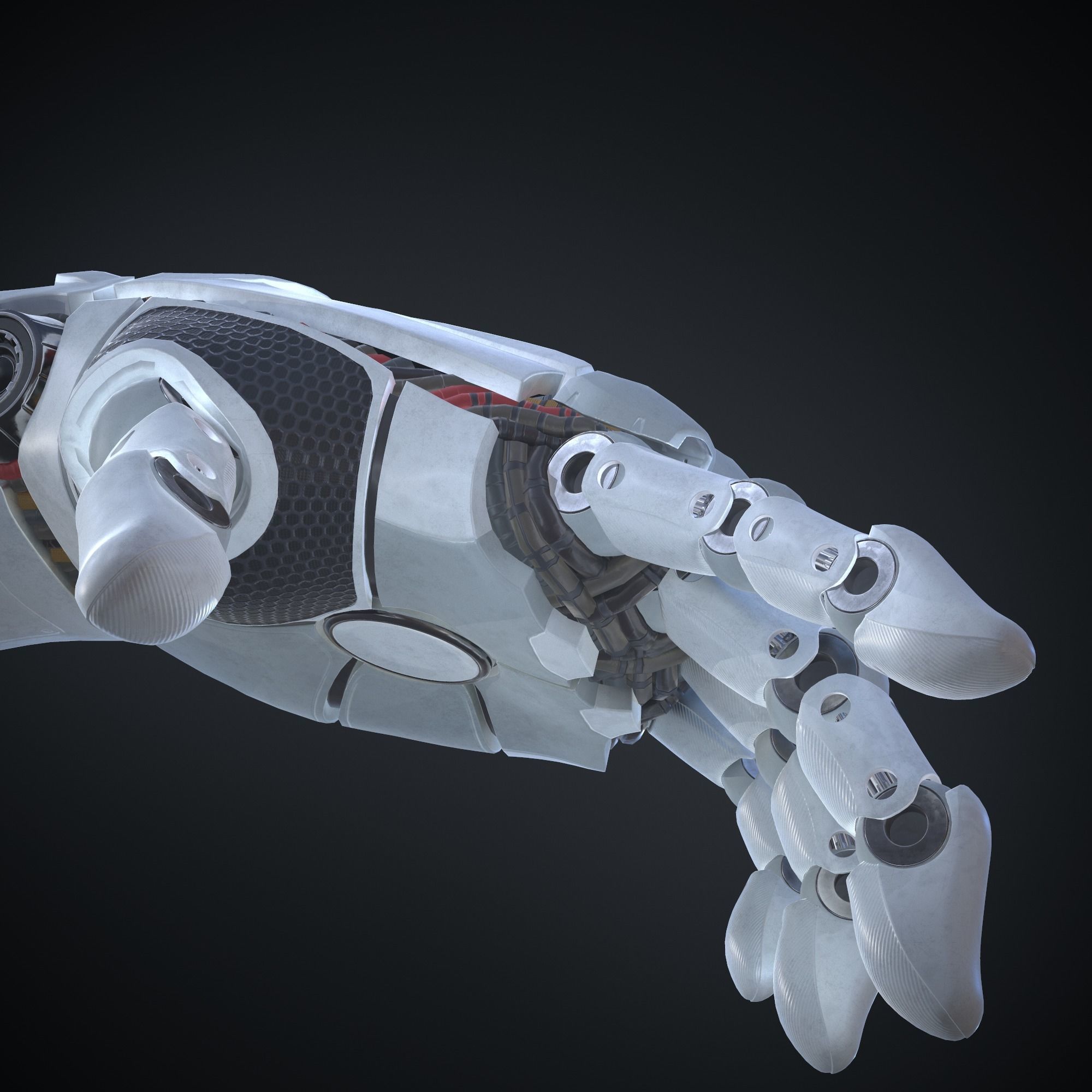 Sci-fi robotic hand 3D model rigged | CGTrader