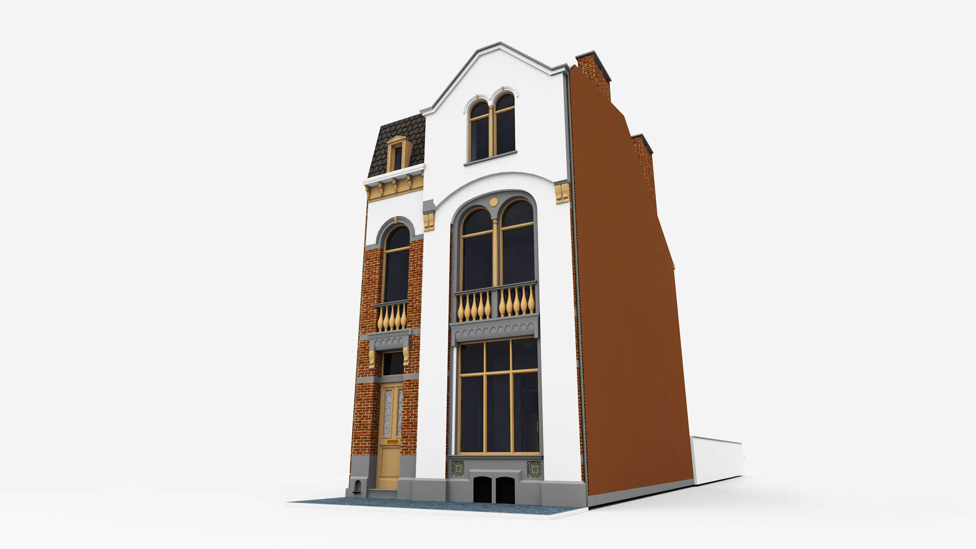 Classic Townhouse 3D model | CGTrader