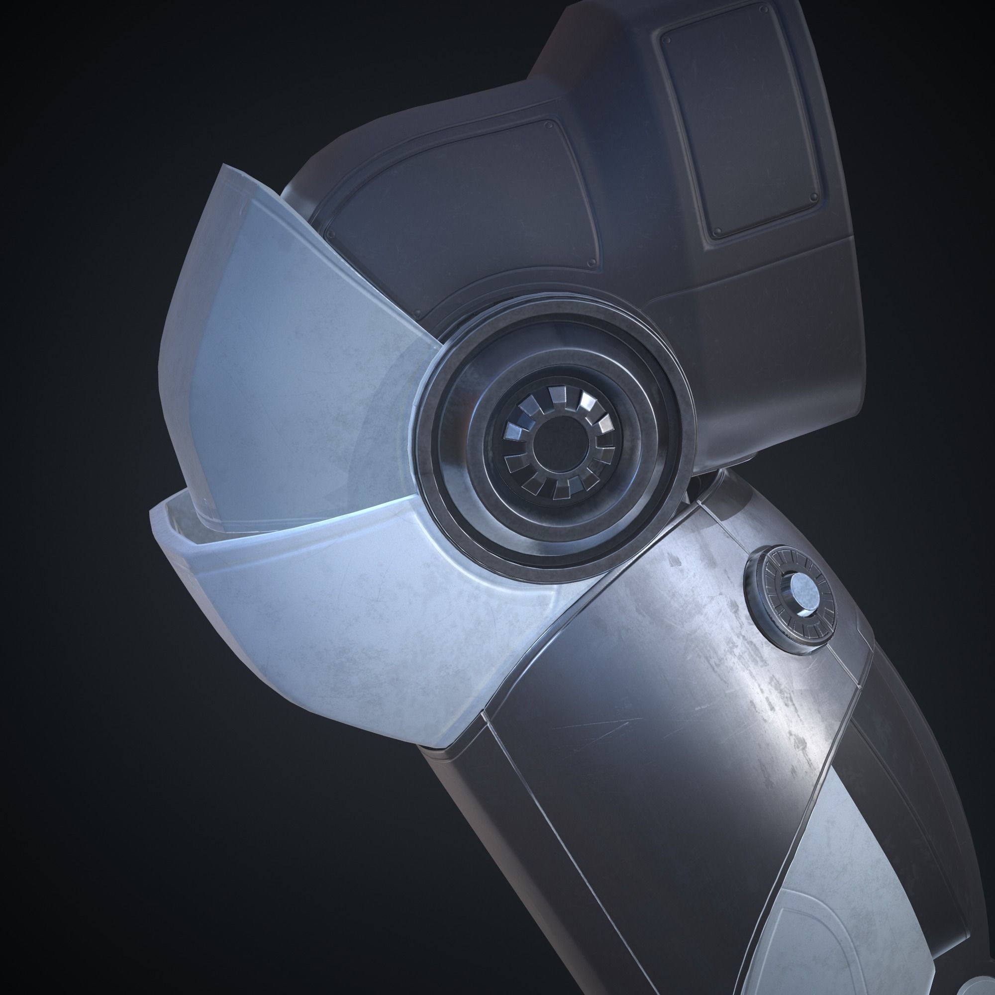 Sci-fi robotic leg 3D model rigged | CGTrader