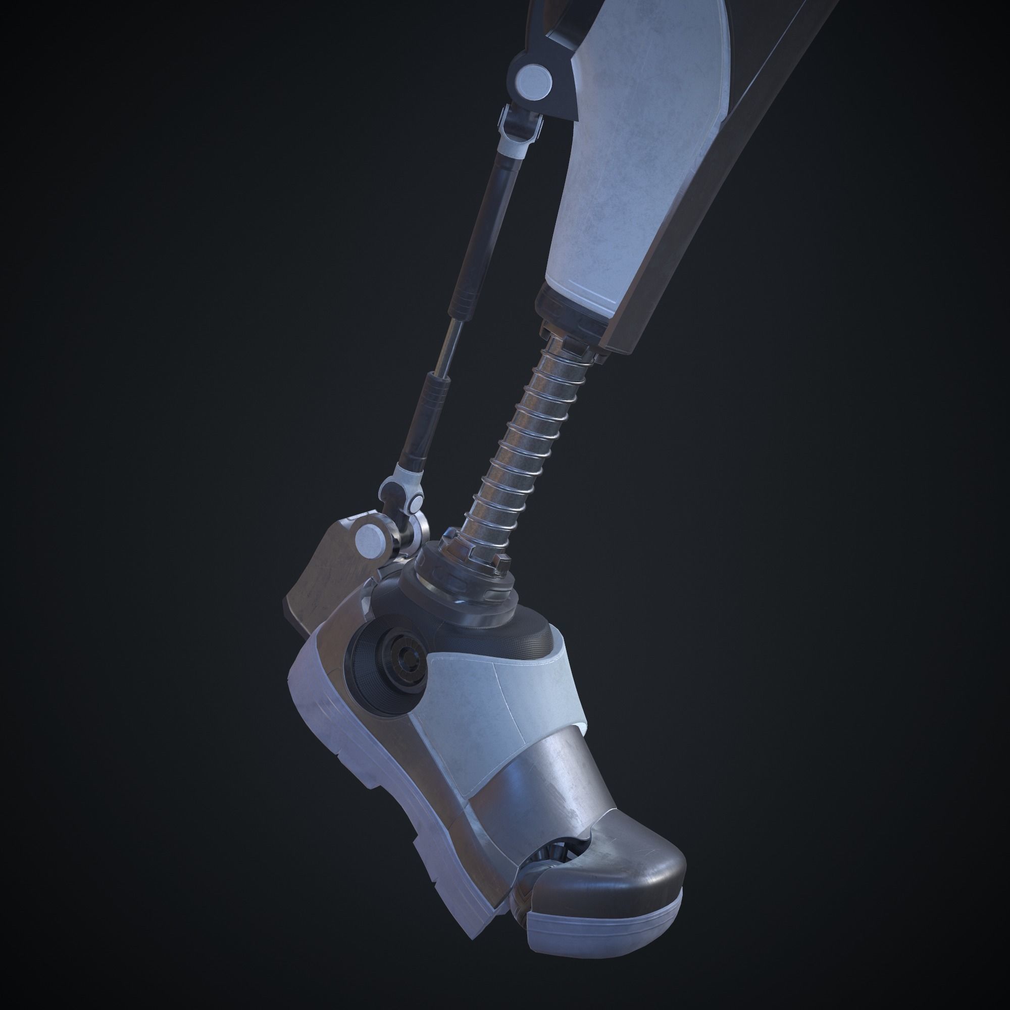 Sci-fi robotic leg 3D model rigged | CGTrader
