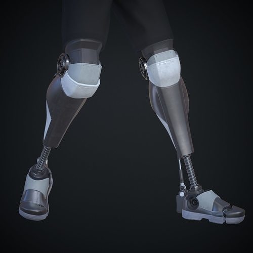Sci-fi robotic leg 3D model rigged | CGTrader