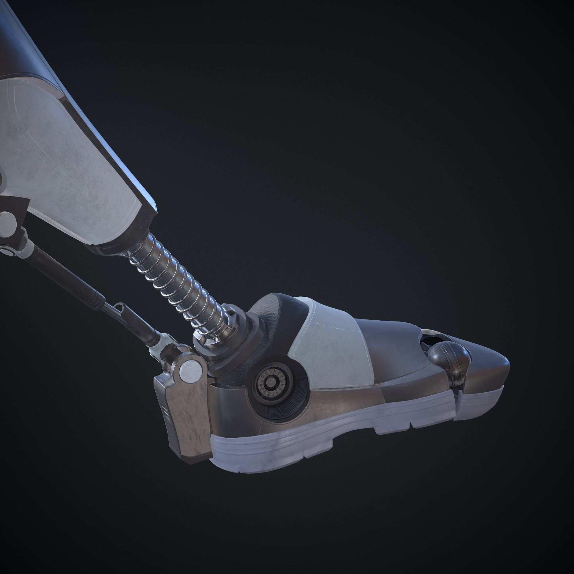 Sci-fi robotic leg 3D model rigged | CGTrader