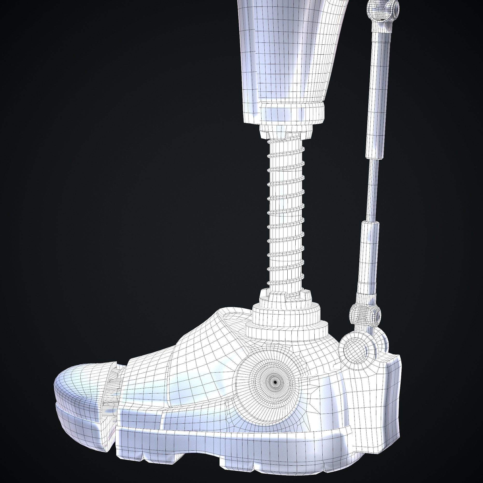 Sci-fi robotic leg 3D model rigged | CGTrader