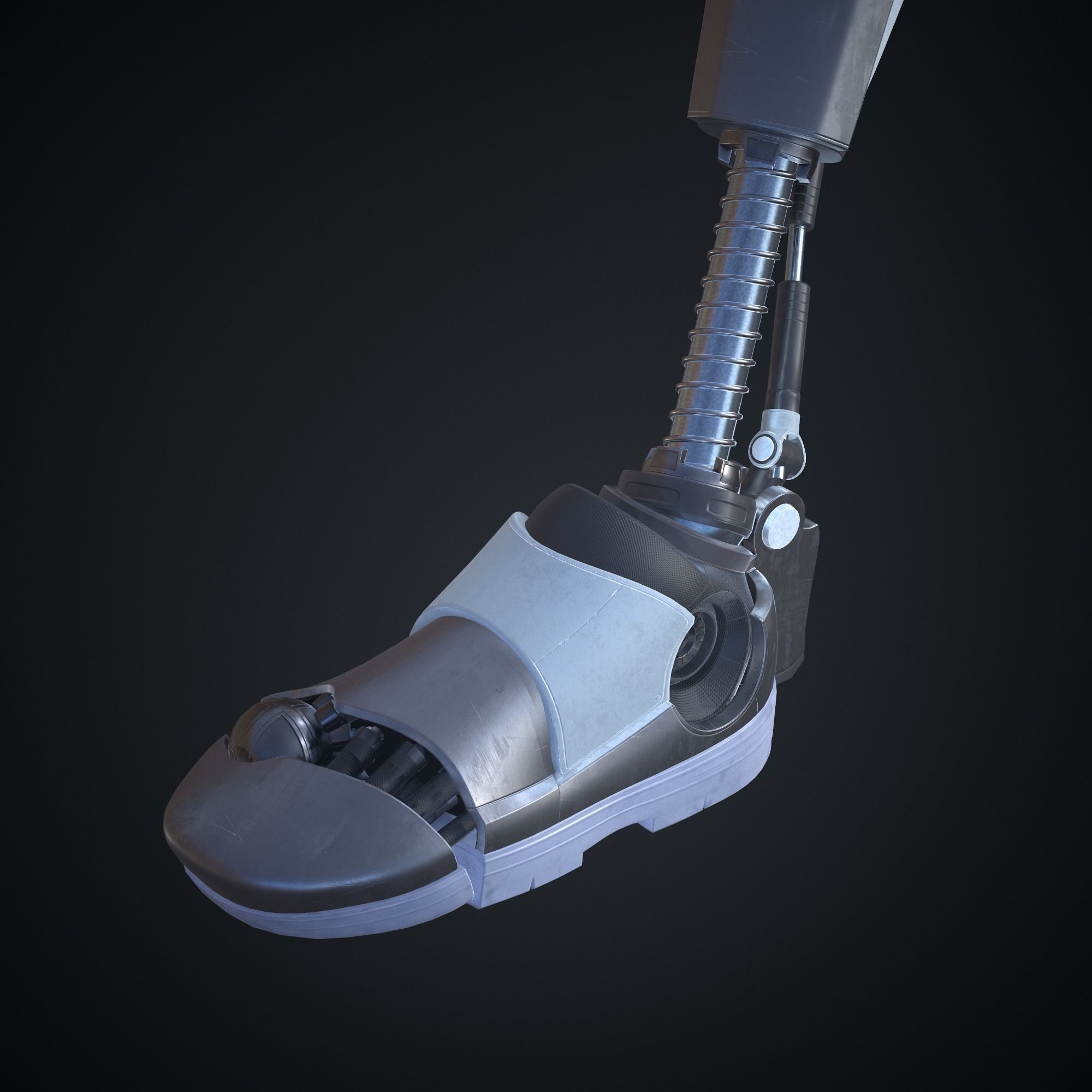 Sci-fi robotic leg 3D model rigged | CGTrader