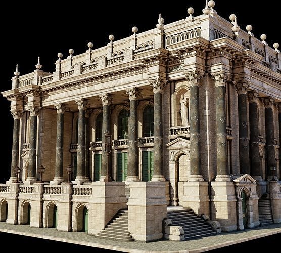 Historic Public Building 3D model | CGTrader