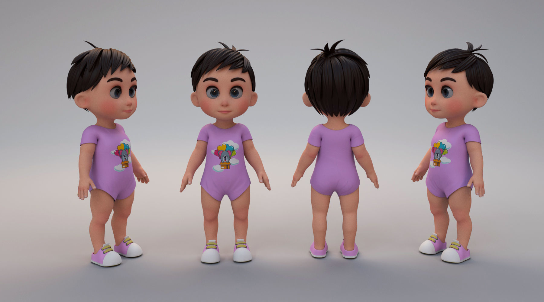 cartoon kids 3D Model Collection | CGTrader