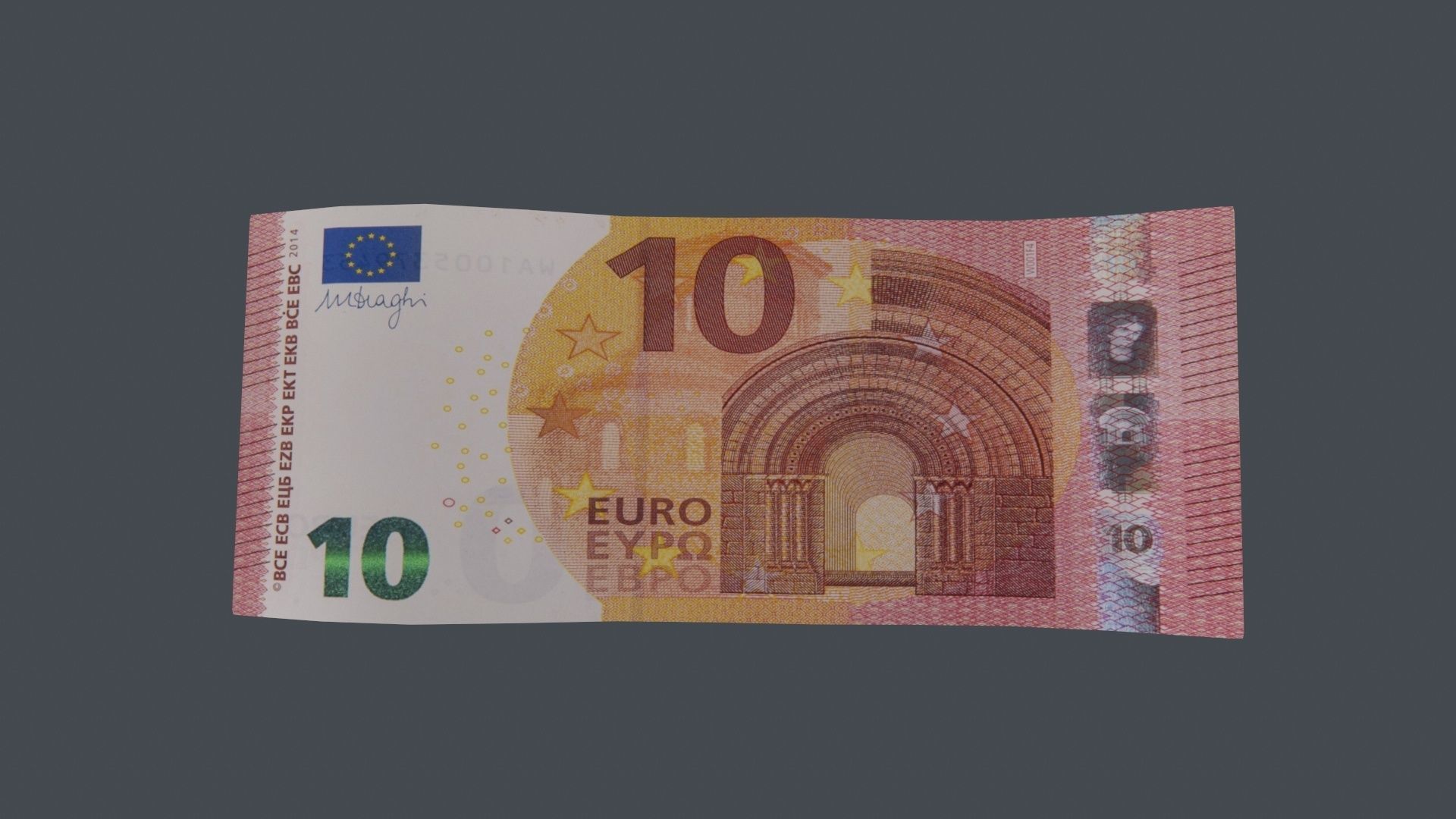 3D model 10 Euro Bill 3D Model VR / AR / low-poly | CGTrader