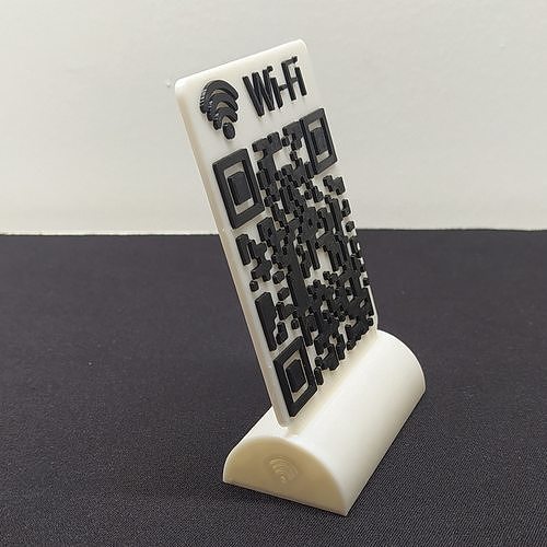 WIFI QR CARD 3D model 3D printable | CGTrader