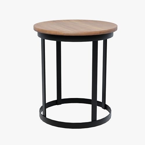 Modern Round End Table 3D model | CGTrader
