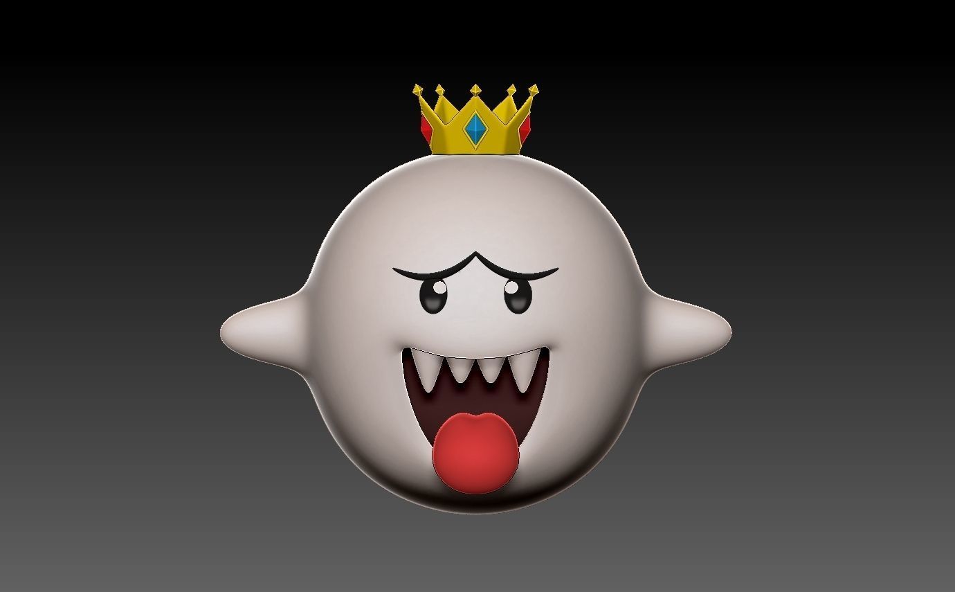 free mario king boo free 3D model 3D printable | CGTrader