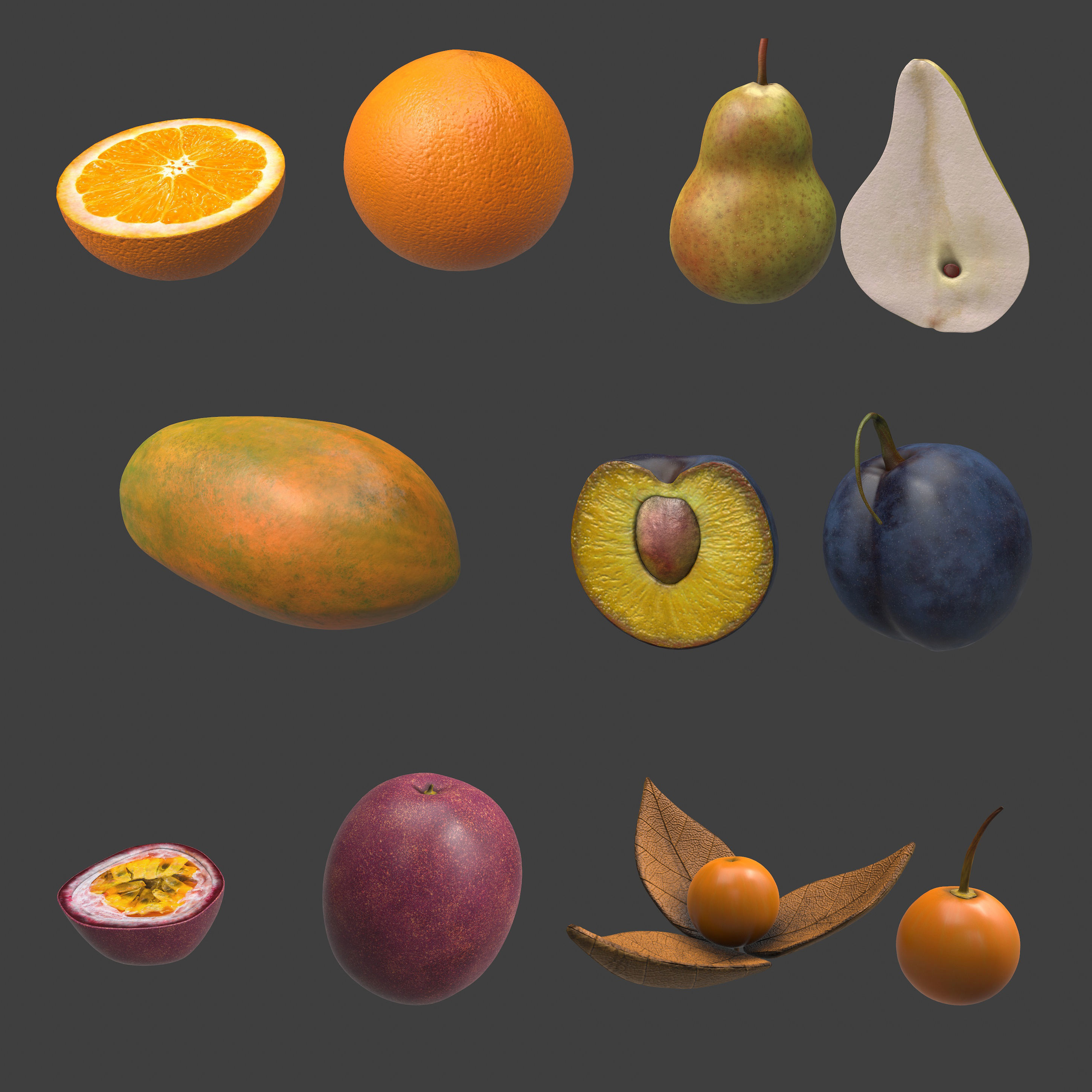 3D model Fruit Pack Part 4 VR / AR / low-poly | CGTrader