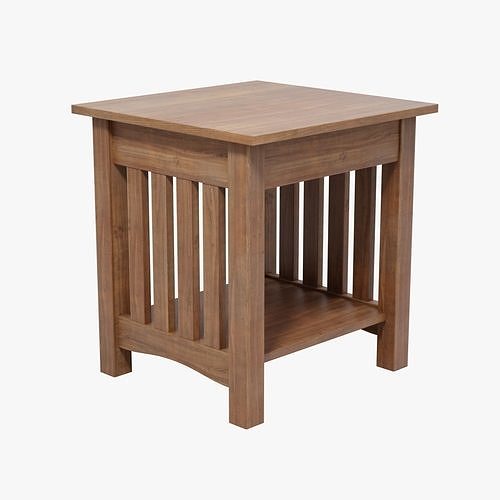 Classic Mission End Table 3D model | CGTrader