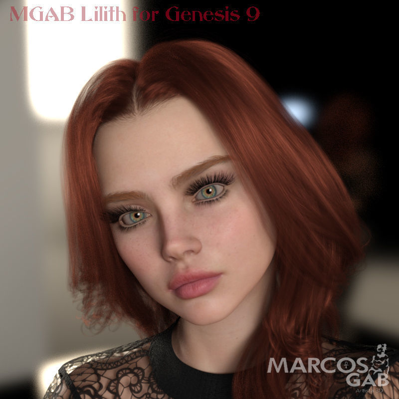 MGAB Lilith for Genesis 9 3D model animated rigged | CGTrader