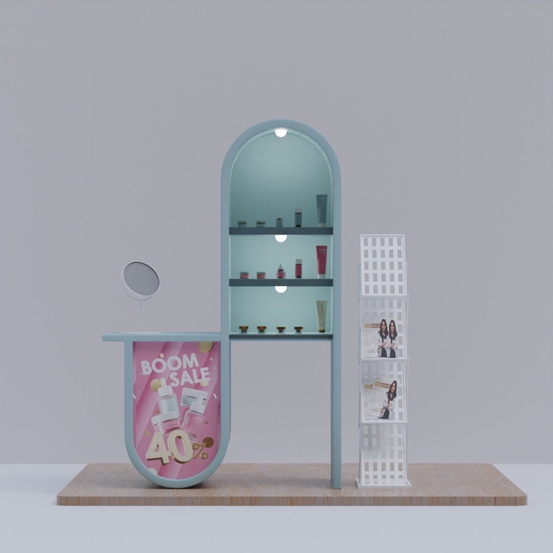 3D model Cosmetic Booth VR / AR / low-poly | CGTrader