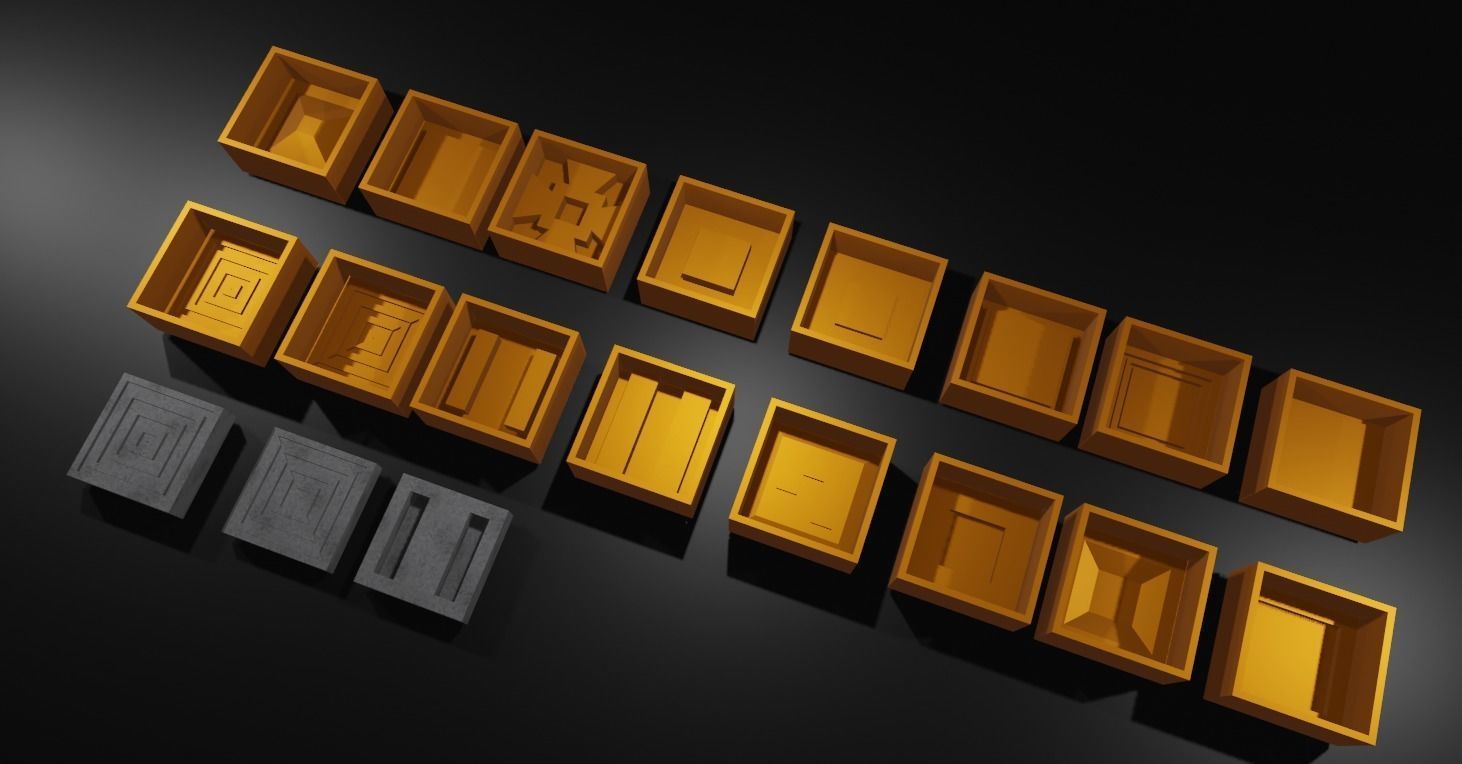 Molds For Tiles simple Collection Tiles Molds Prefabs 3D model 3D ...