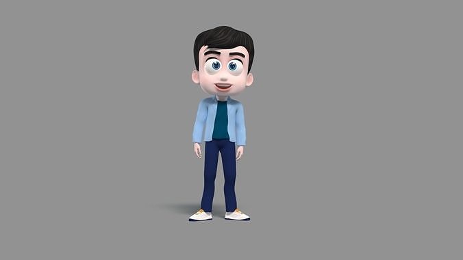 3D model Boy 3D cartoon man VR / AR / low-poly | CGTrader