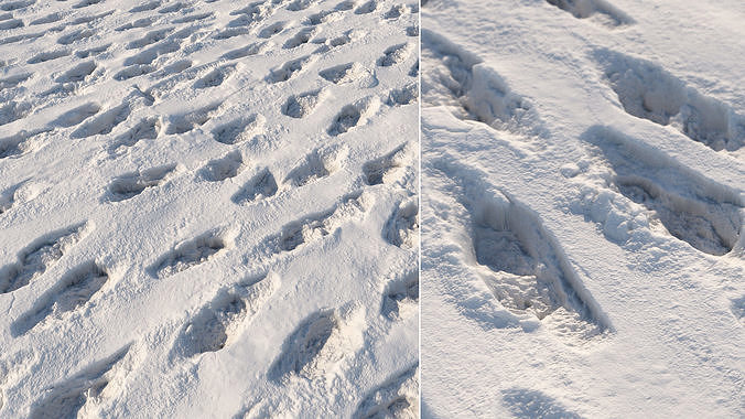 4k seamless snow area material 05 3D model | CGTrader