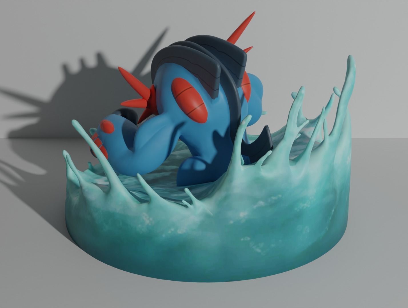 Mega Swampert pokemon 3D print model 3D model 3D printable | CGTrader