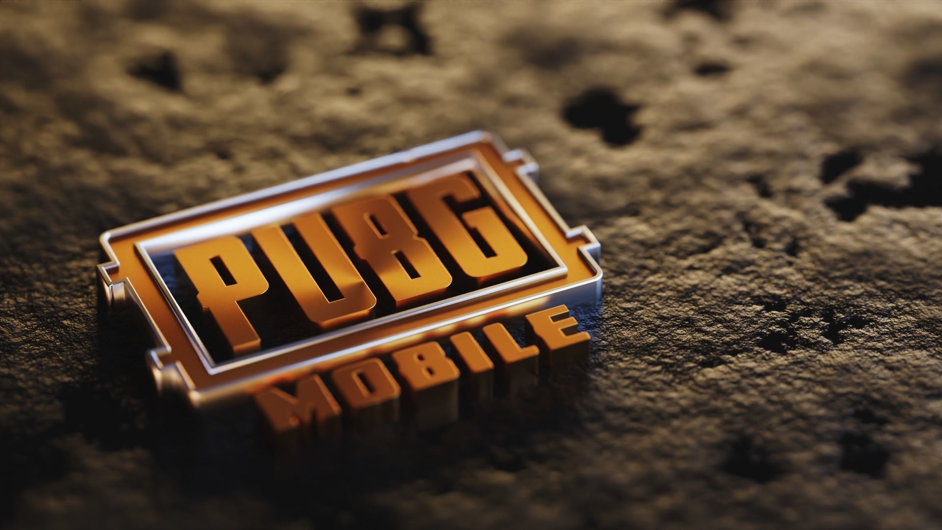 PUBG Mobile Logo studio rendering with mud floor 3D model | CGTrader